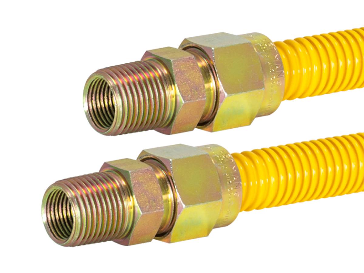 5/8 in. OD Epoxy-Coated Gas Connector - MIP x MIP | Eastman