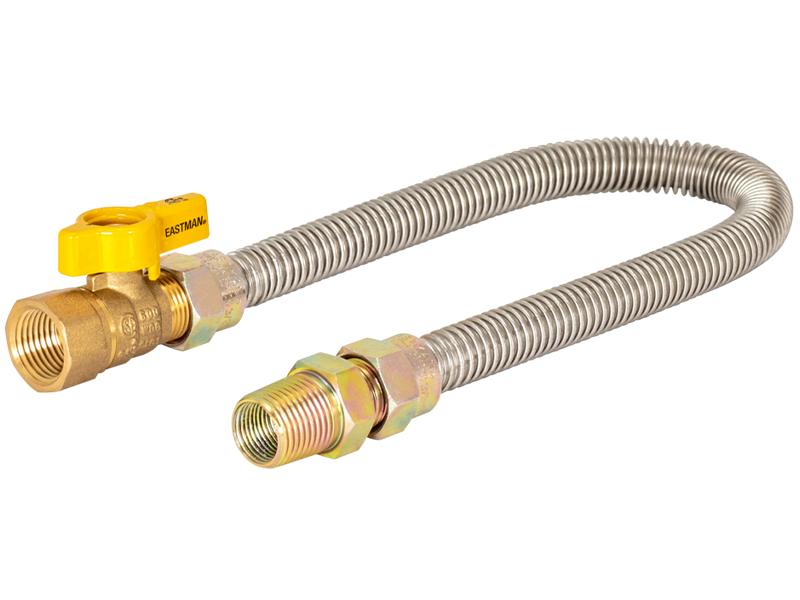 1/2 in. OD Stainless Steel Gas Connector with Ball Valve | Eastman